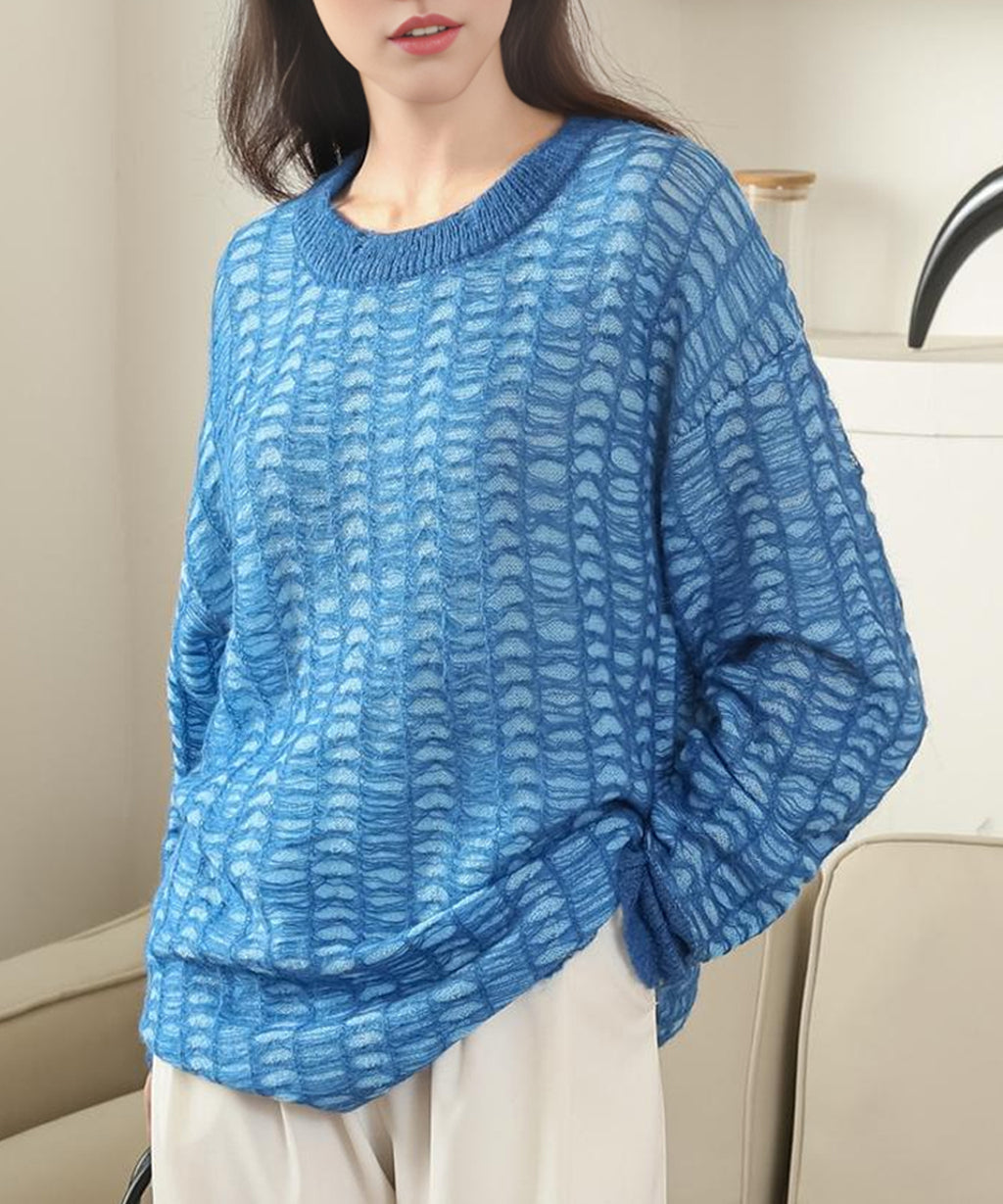 openwork knitting pullover – SUWDEE